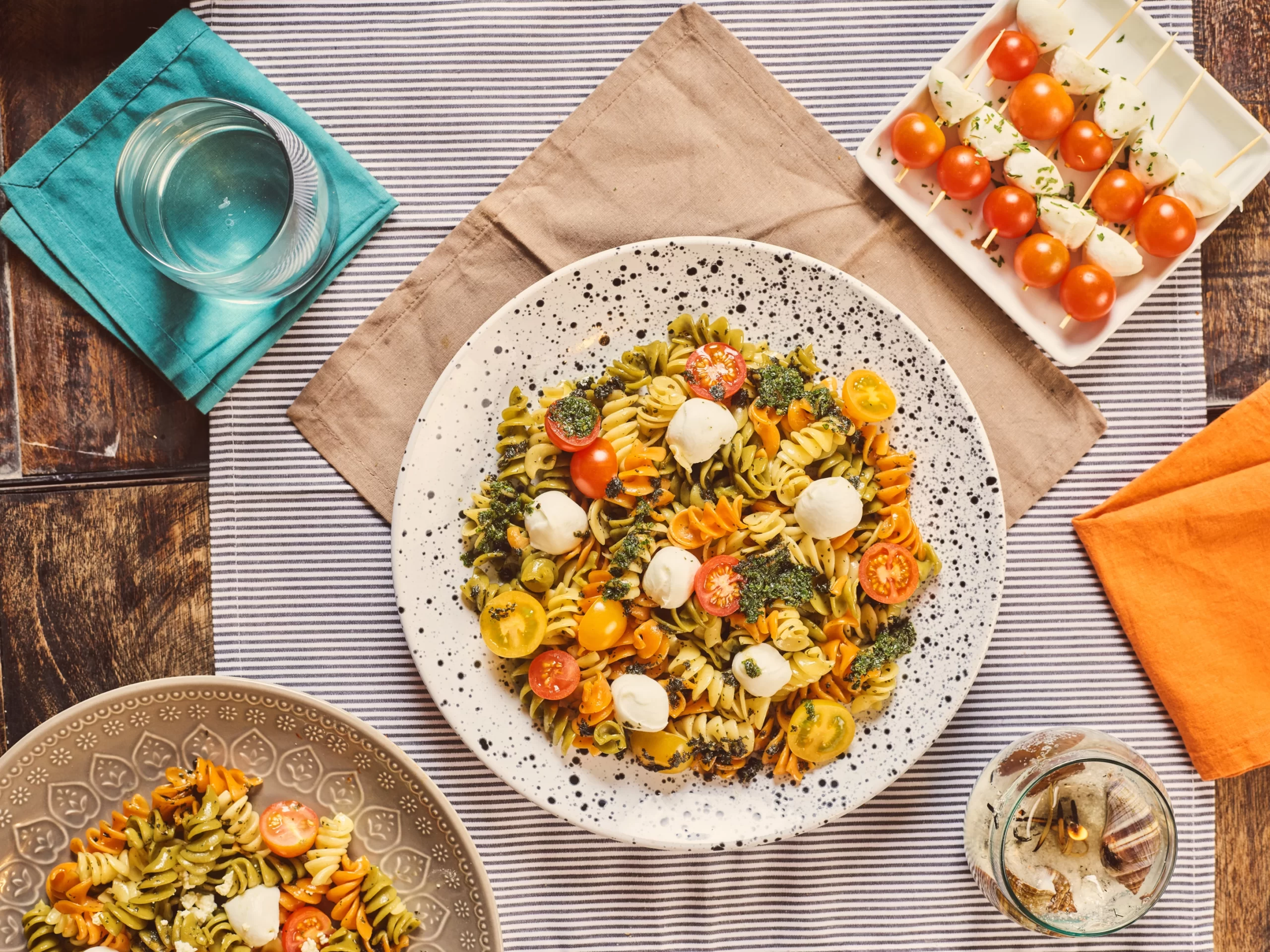 Cómo presentar pasta de trigo integral de forma atractiva